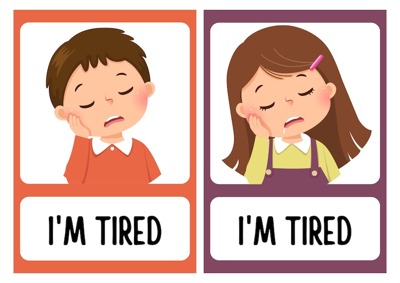 Printable Emotions Flashcards for Kids – Feelings Chart With Cute Faces ...