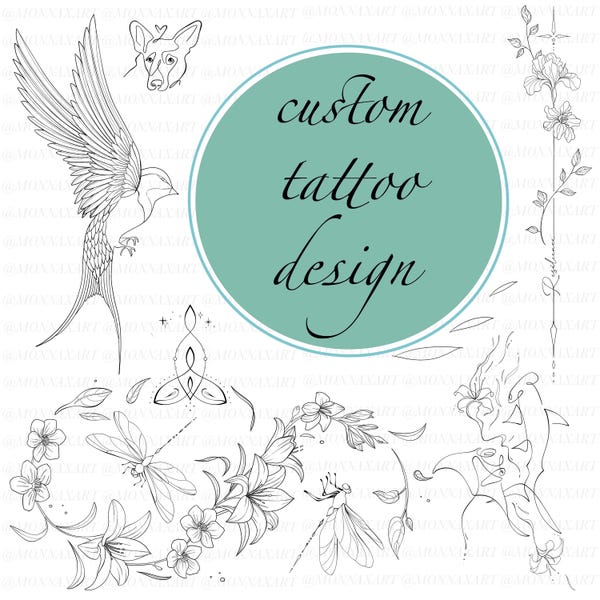 Custom Tattoo Design - Etsy UK