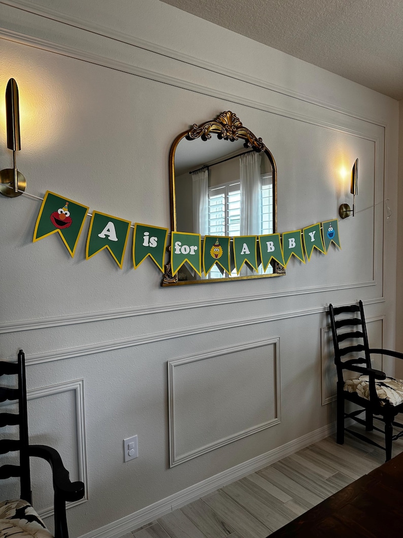 Sesame Street Birthday Banner: Elmo, Big Bird, Cookie Monster ...