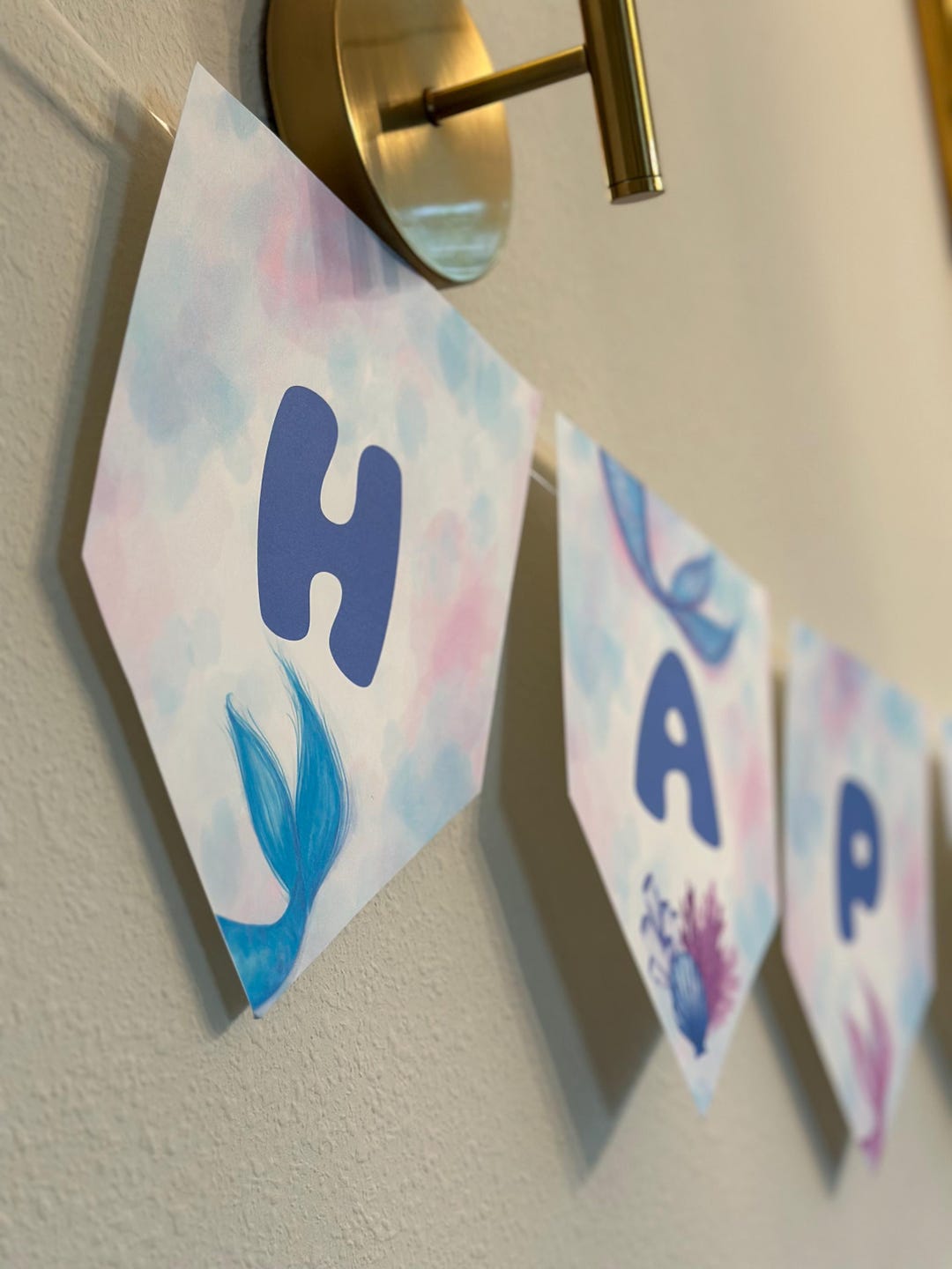 Editable Mermaid Party Banner: Under the Sea Birthday Decor (PDF ...