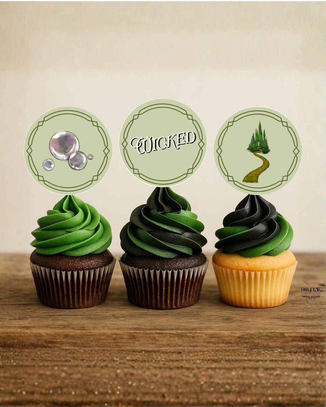 Wicked Inspired Cupcake Toppers | Printable Party Toppers | Birthday ...