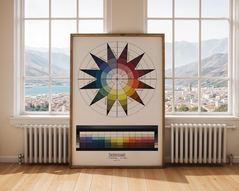 Bauhaus Color Wheel Poster: Vintage Abstract Art Print - Etsy