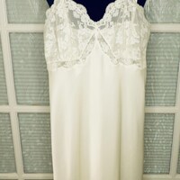 Vintage Full Slip Cream off White Champagne Lingerie Slip Dress Nylon ...