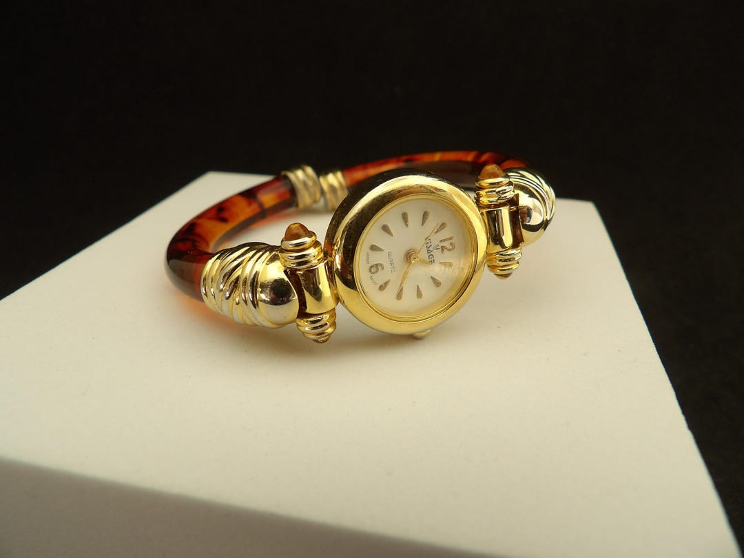 Vintage Vigor Tortoiseshell Bangle Watch - Etsy