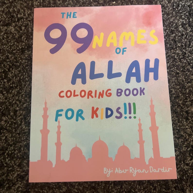 99 Names of Allah for Kids Coloring Book - Etsy