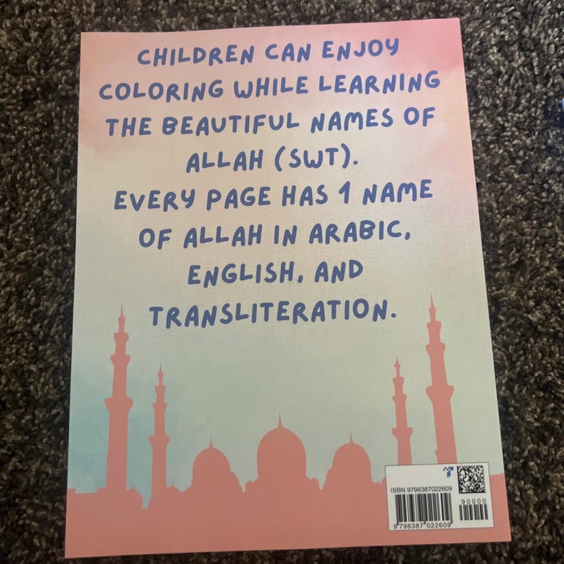 99 Names of Allah for Kids Coloring Book - Etsy