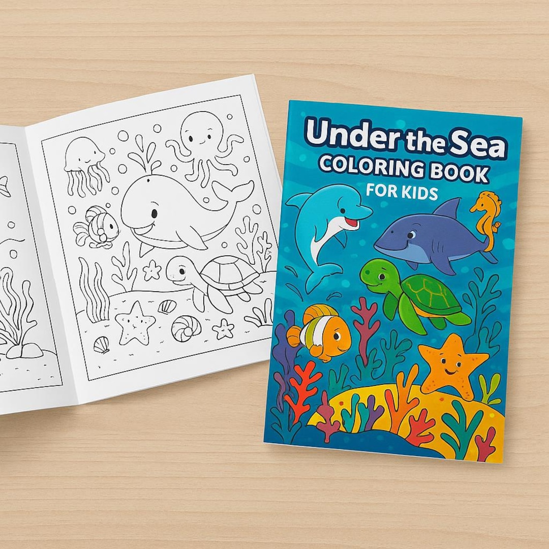 Under the Sea Coloring Book for Kids – Ocean Animals Activity Pages ...