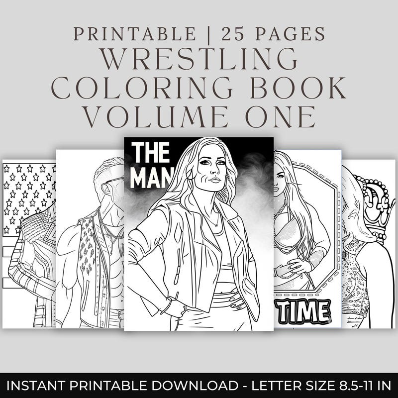 Wwe Wrestling Coloring Pages - Etsy New Zealand