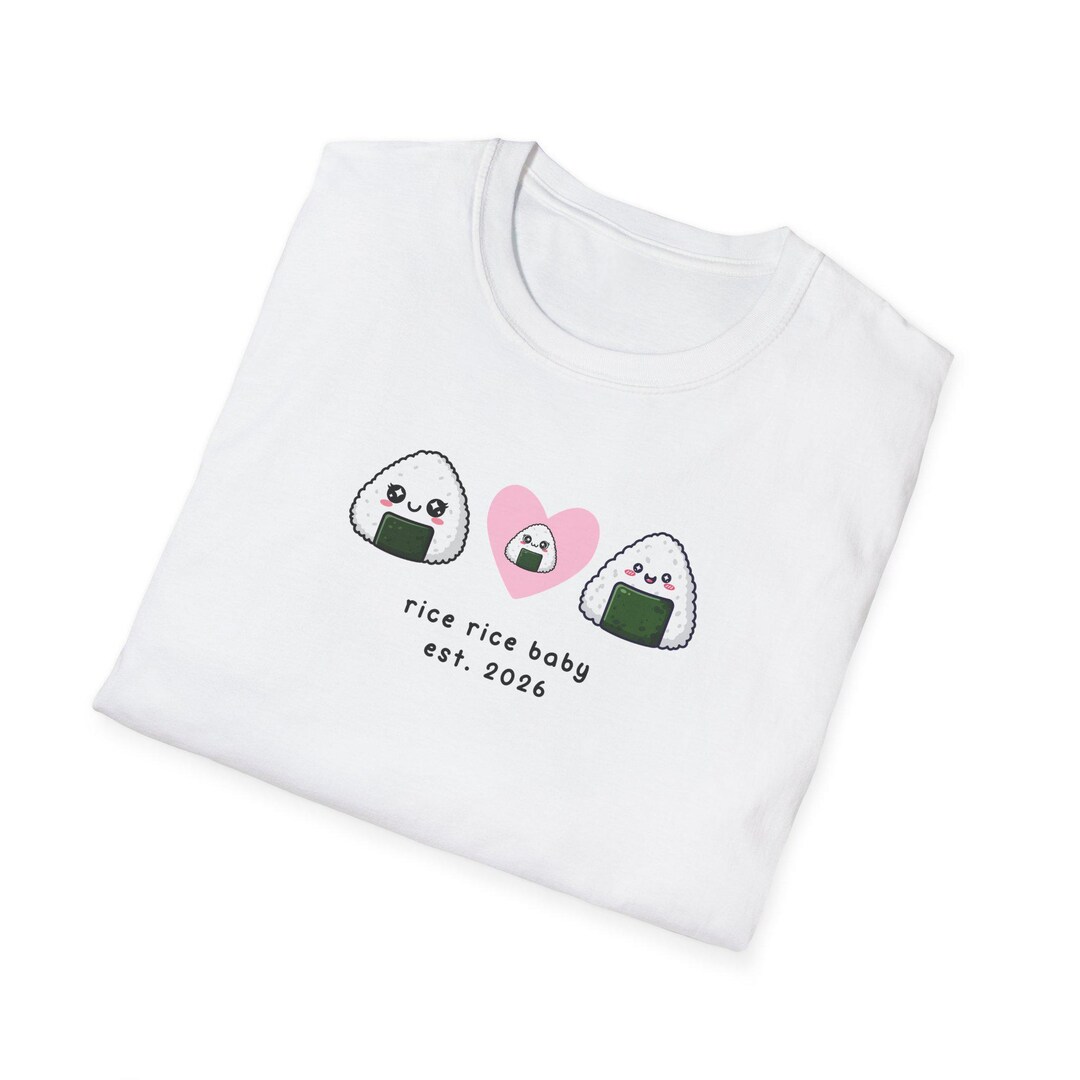 Kawaii Onigiri Rice Rice Baby Pregnancy Reveal Shirt, Japanese Rice ...