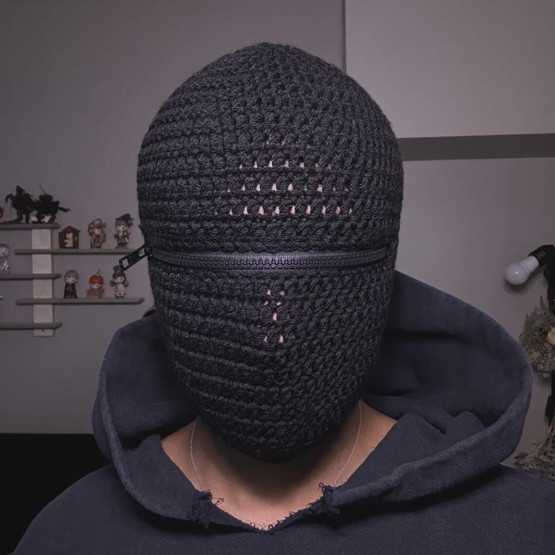Handmade Crochet Zipper Mask – Unique Fashion Balaclava – Crochet Face ...