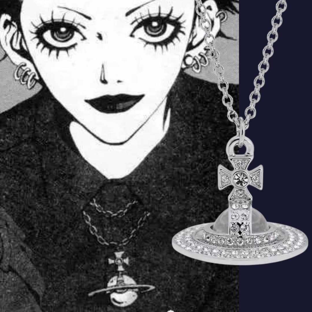 Mini 3D Orb Saturn Necklace Y2K Nana Anime Pendant Necklace Gift for ...