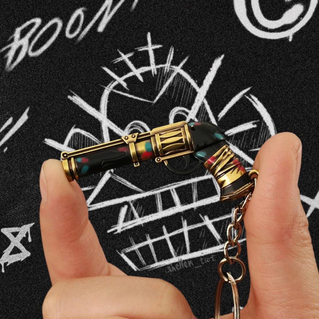 Game Jinx Shark Gun Cosplay Hero Revolver Rose Necklace, Jinx Weapon ...