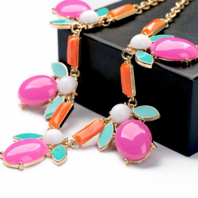 Holiday Necklace Floral Necklace Statement Necklace | Etsy