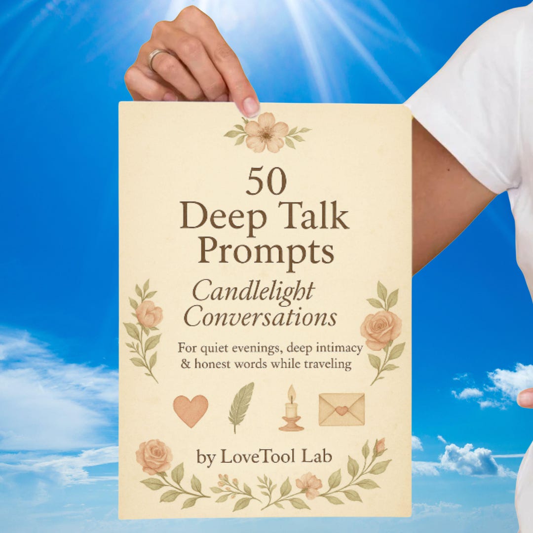 50 Deep Talk Prompts • Conversation Cards for Couples • Romantic Card ...