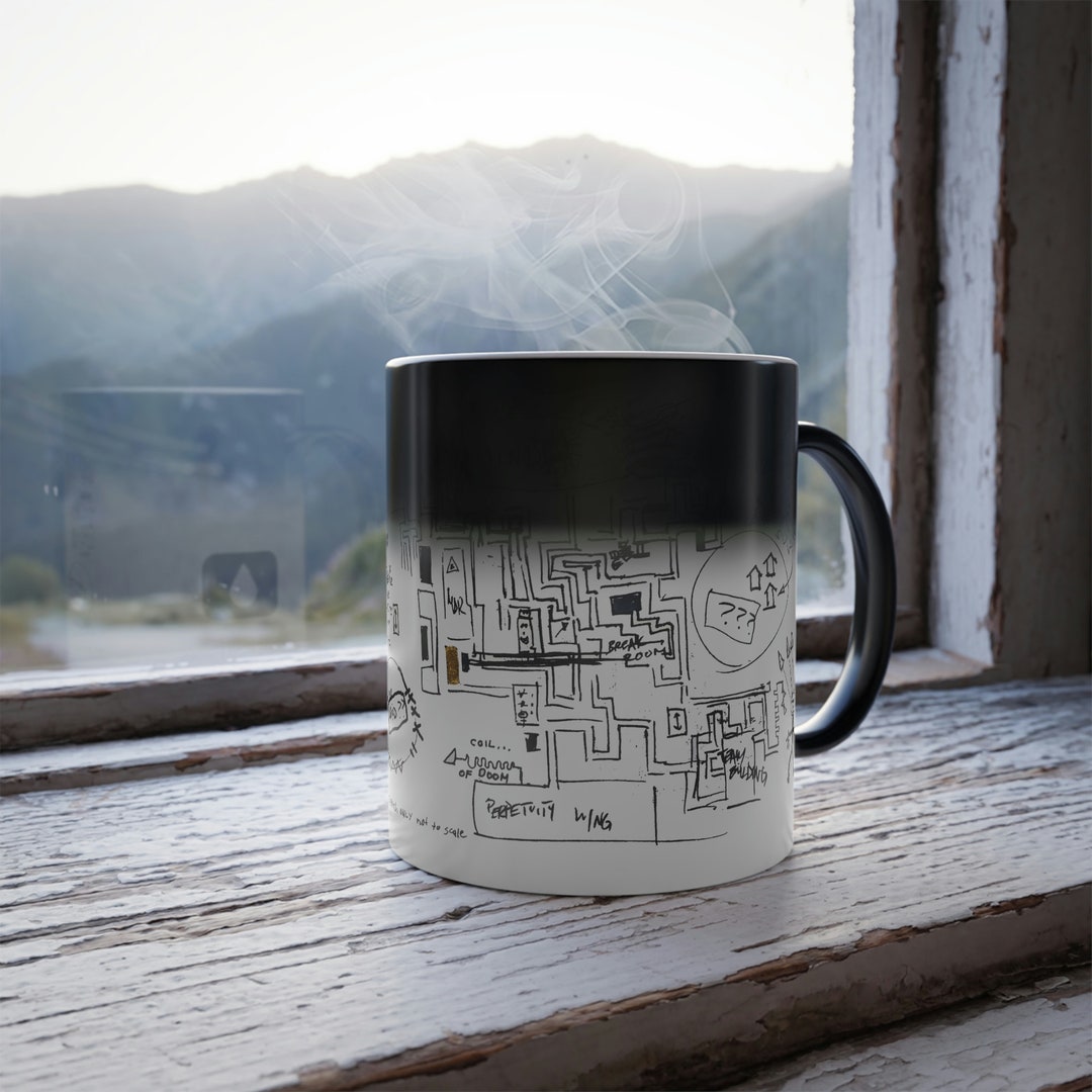 Petey's Hidden Map Mug - Novelty Merch - Droplet Logo Mug - 11oz Coffee ...