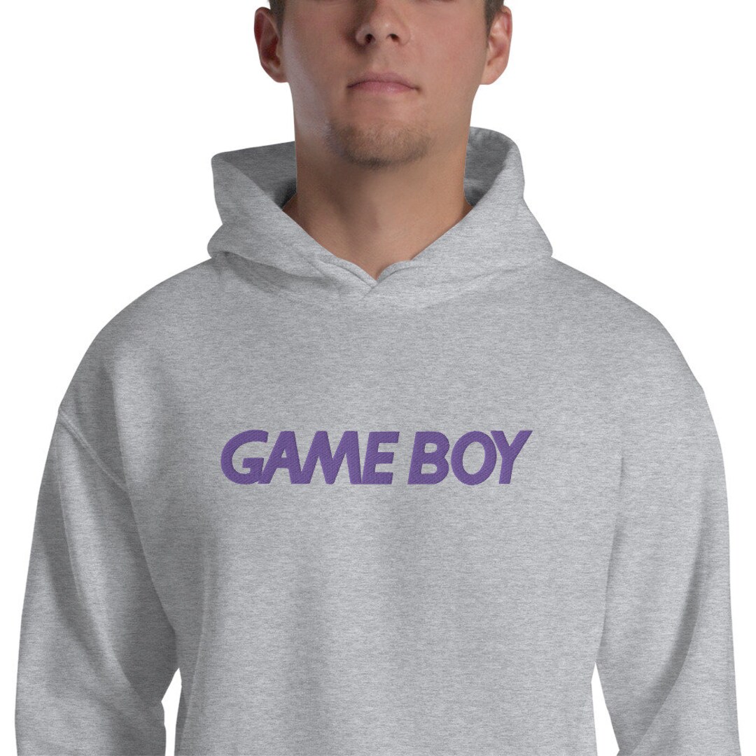 Game Boy Logo Hoodie Embroidery Unisex Hooded Sweatshirt Retro Geeky ...