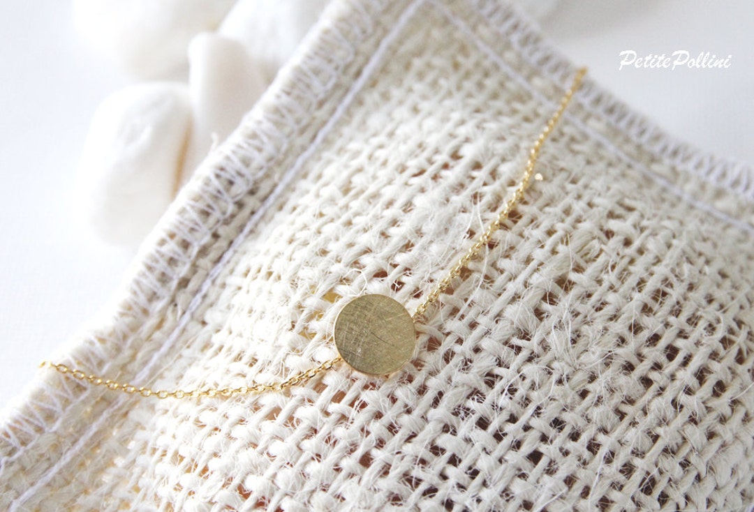 Gold Disc Bracelet in Silver/ Gold. Simple Modern. Minimalist. Everyday ...