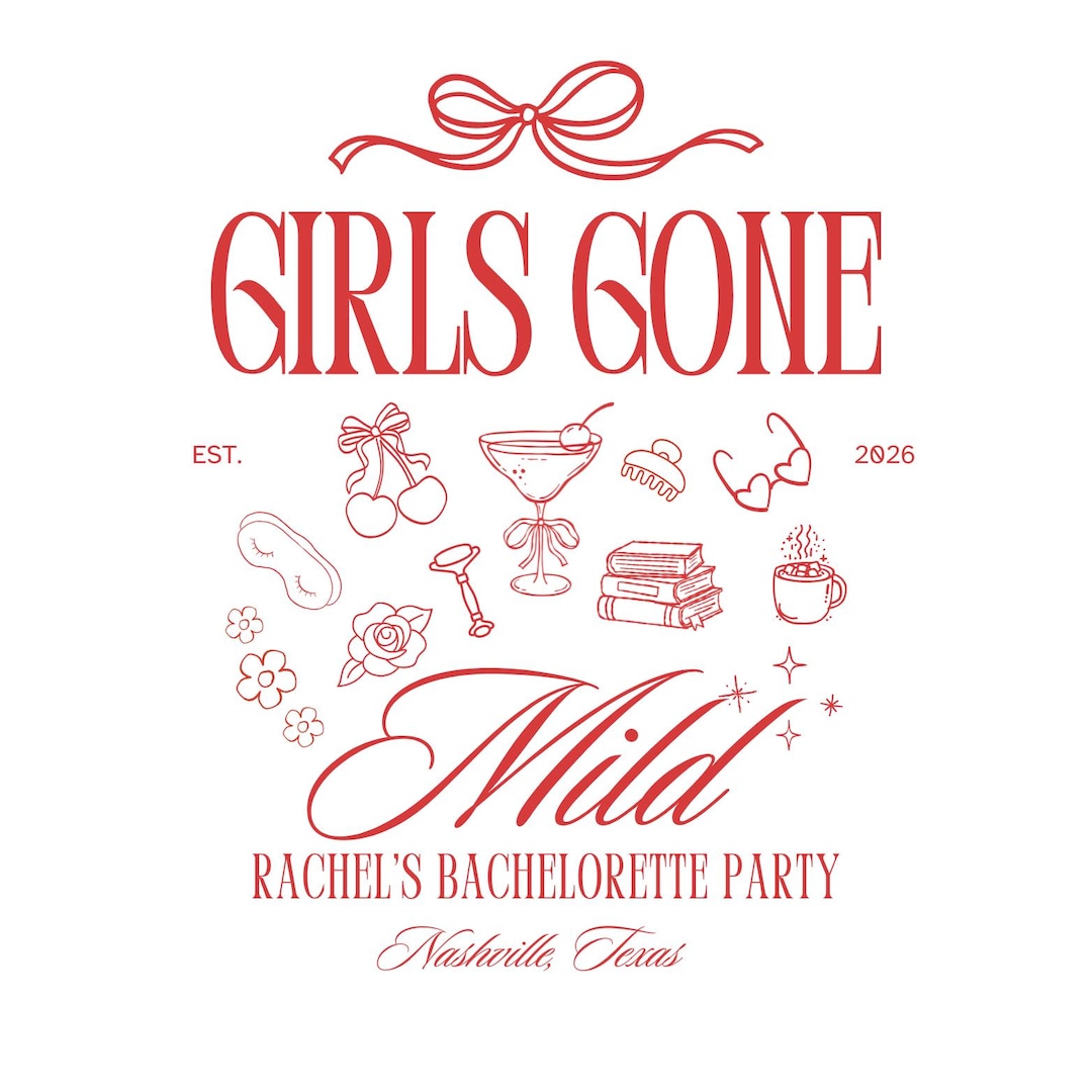Girls Gone Mild Bachelorette Party Logo: Editable Canva Template ...