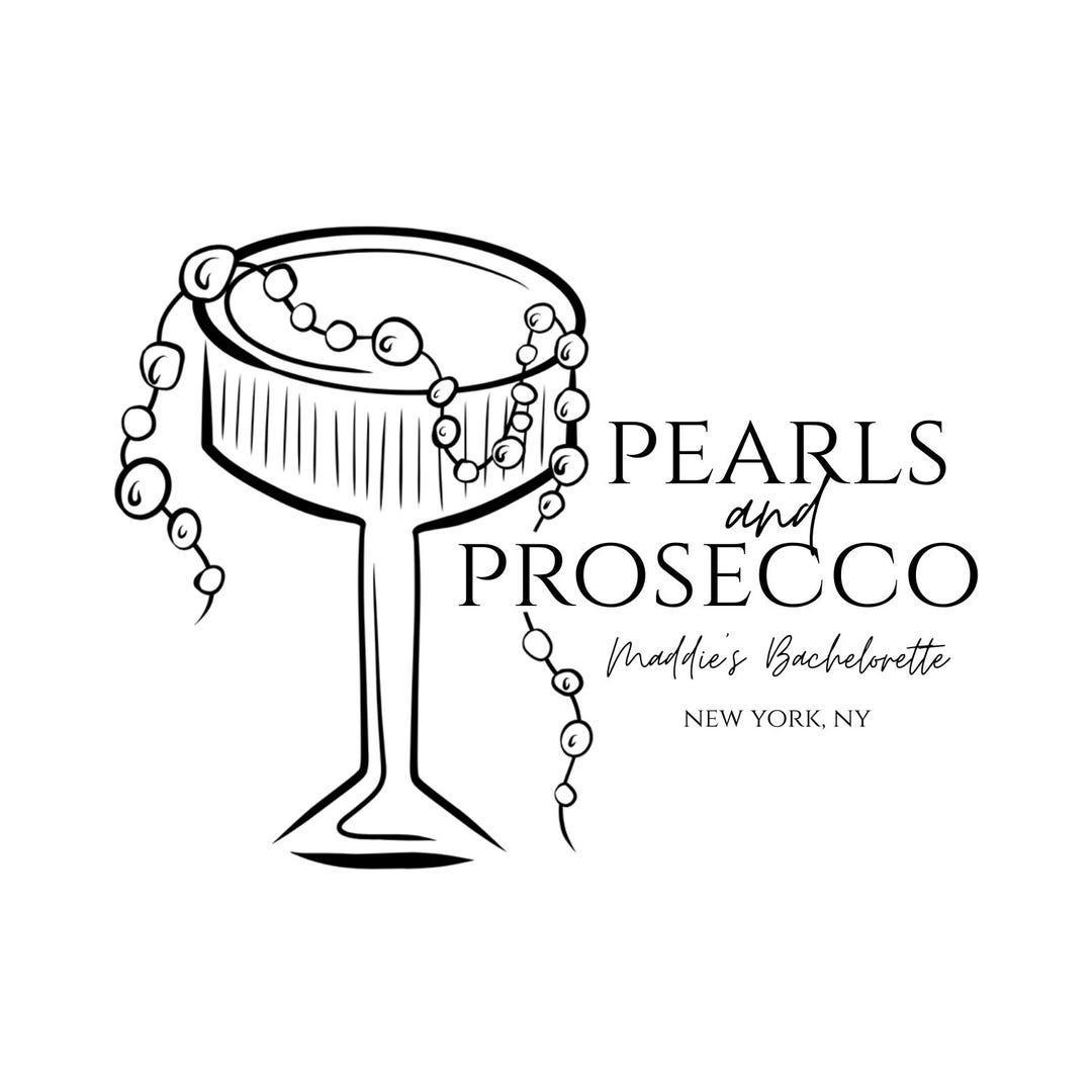 Pearls and Prosecco Digital Download Customizable Canva Template ...