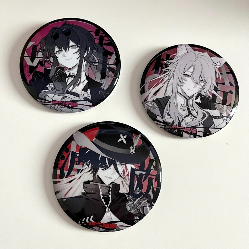 HSR Glitter Shining Large Buttons Pins 7.5cm Kafka Boothill Jiaoqiu - Etsy