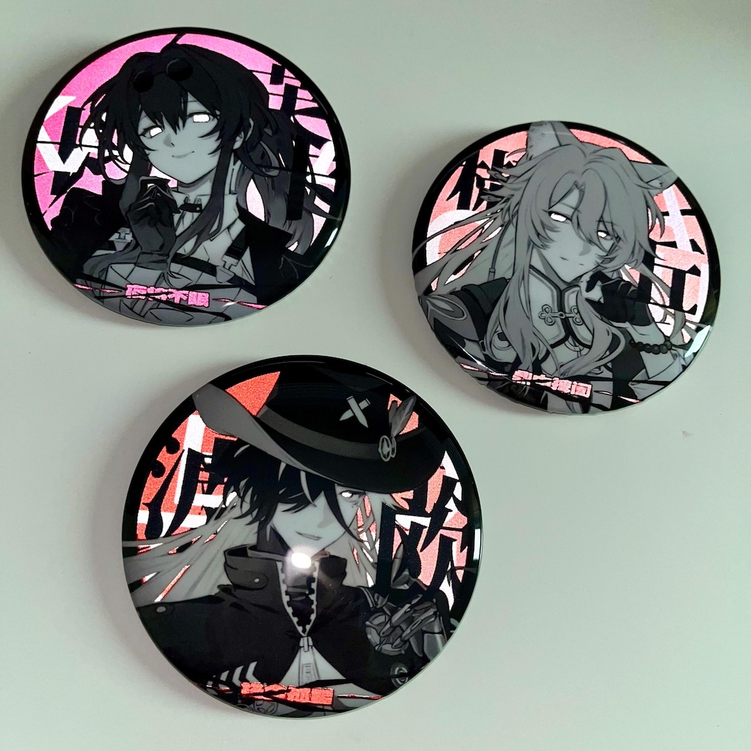 HSR Glitter Shining Large Buttons Pins 7.5cm Kafka Boothill Jiaoqiu - Etsy