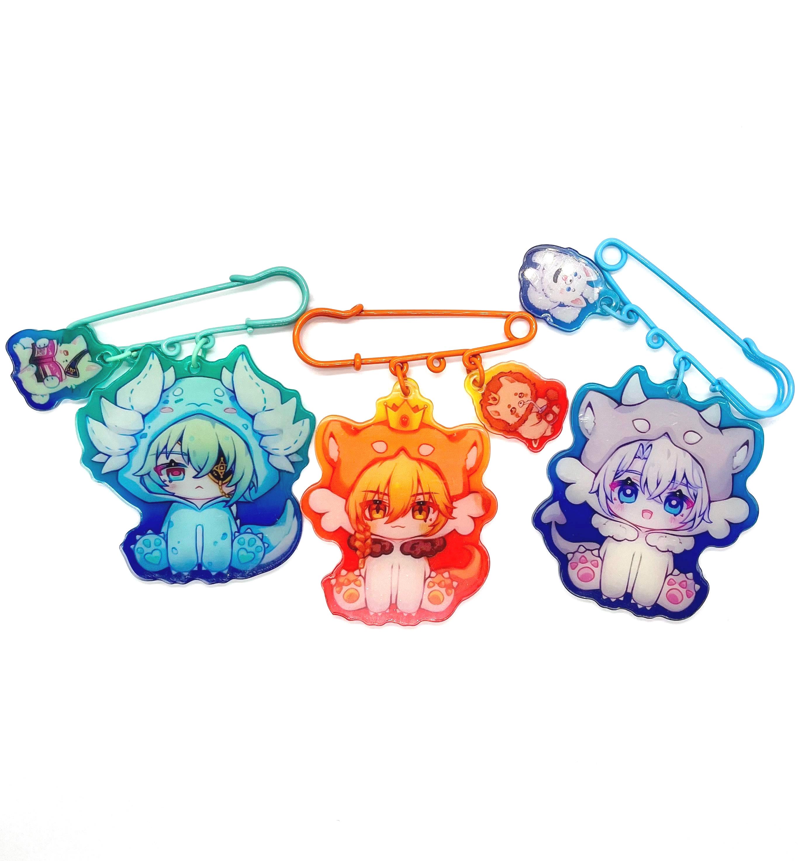 HSR Phainon Anaxa Mydei Chibi Double Sided Acrylic Charms Key Chains ...