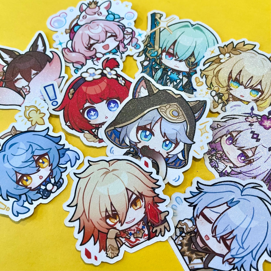 5PCS HSR Stickers Amphoreus Shimmering Shining Stickers Phainon Anaxa ...