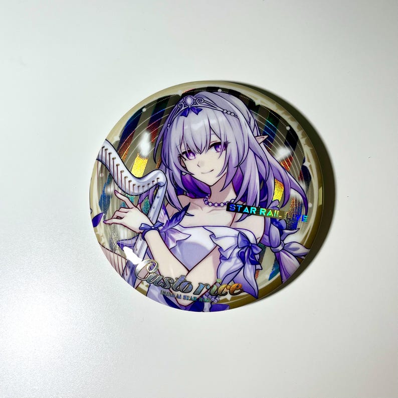 HSR Glitter Shining Large Buttons Pins 7.5cm the Herta Archeron ...