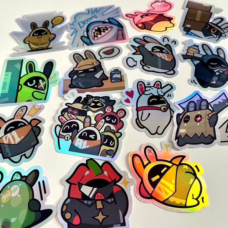 15PCS ZZZ Bangboo Stickers Holographic Shimmering Shining Stickers ...