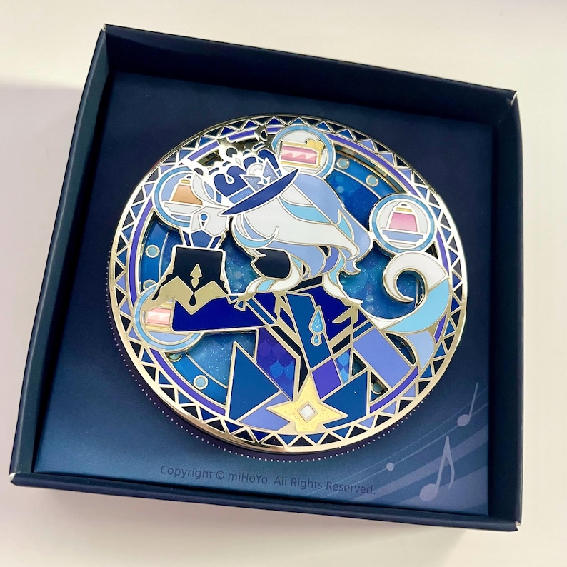 Genshin Impact Furina Hutao Large Metal Pins Badge 7cm Double Layers ...