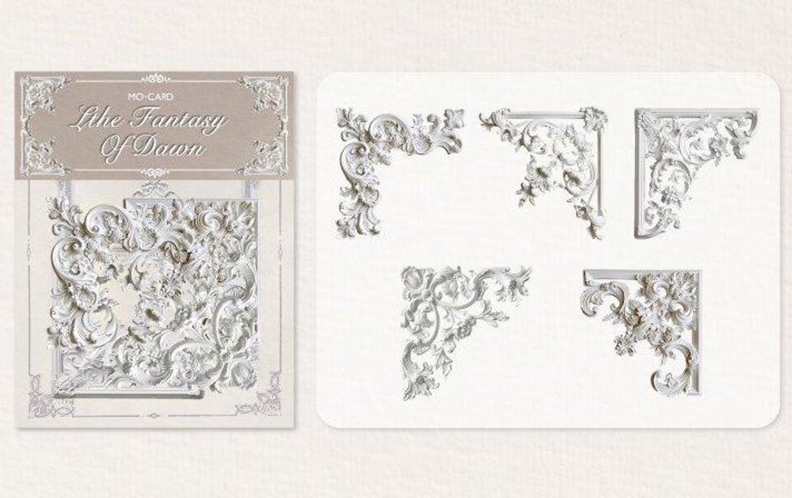 Vintage Emboss Frame Corner Decoration Stickers 20PCS DIY - Etsy Canada