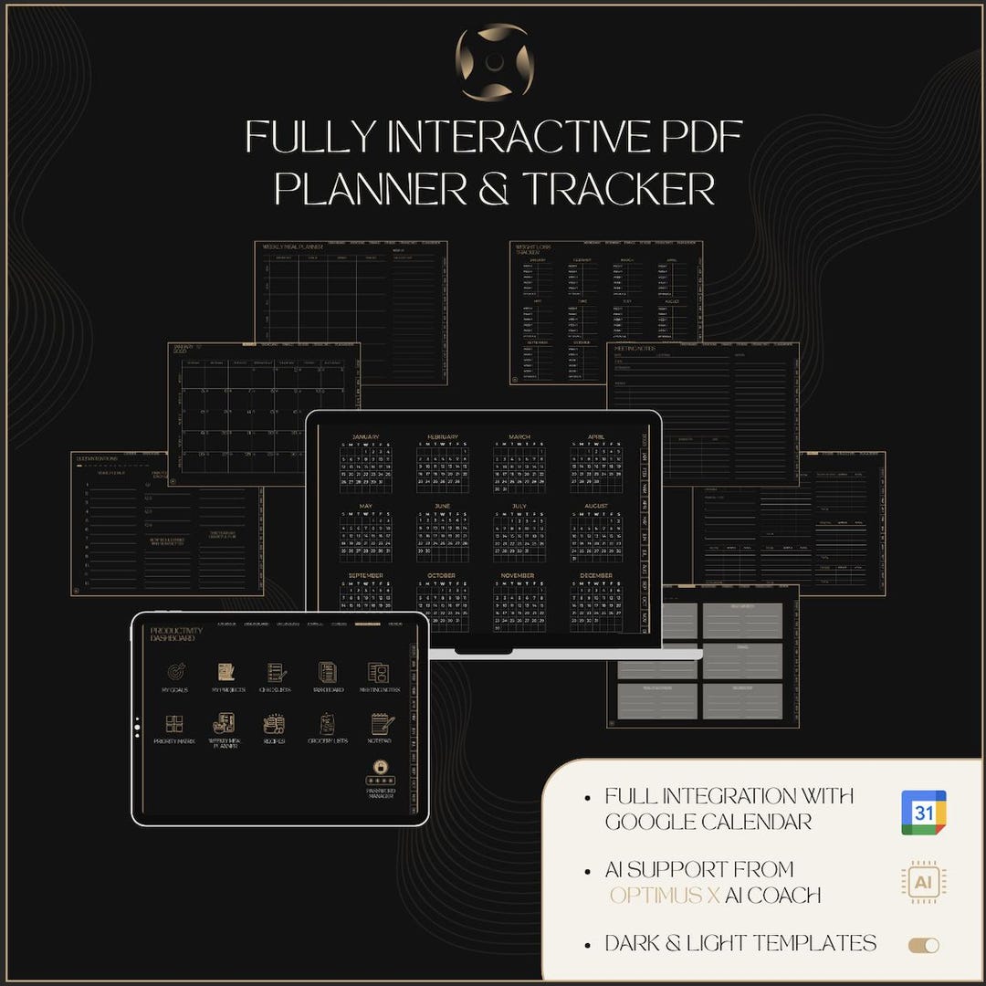 Interactive Planner PDF - Syncable Custom Layouts for Focus - Etsy