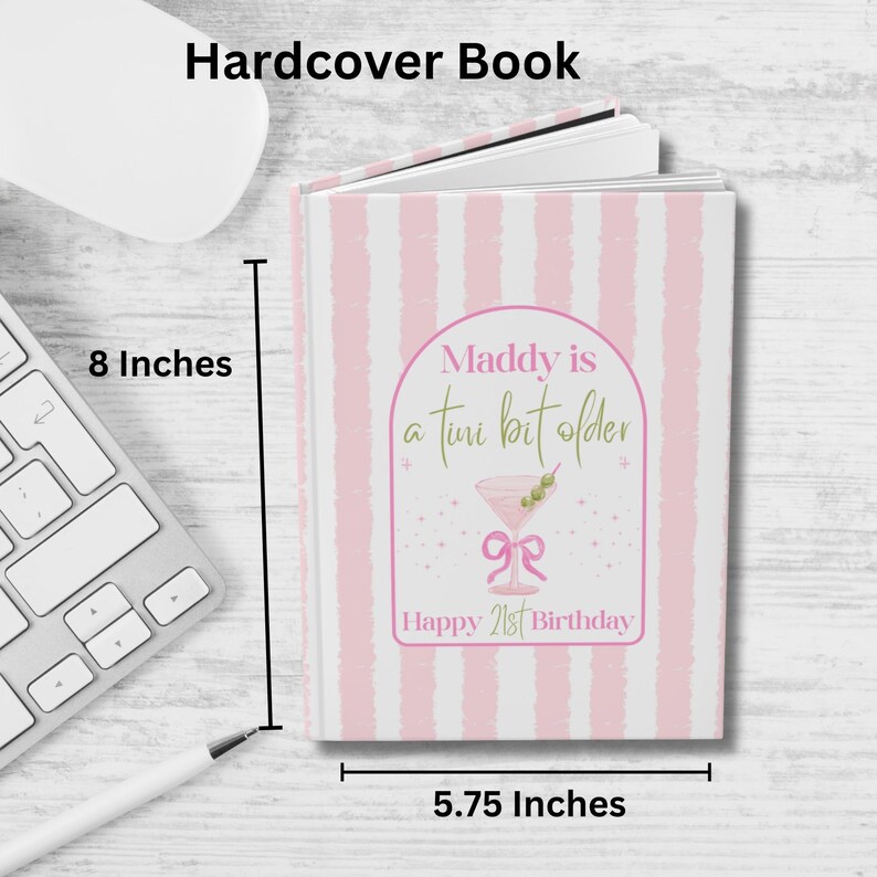 Tini Bit Older Birthday Guestbook Dirty Thirty Martini Girly Birthday ...