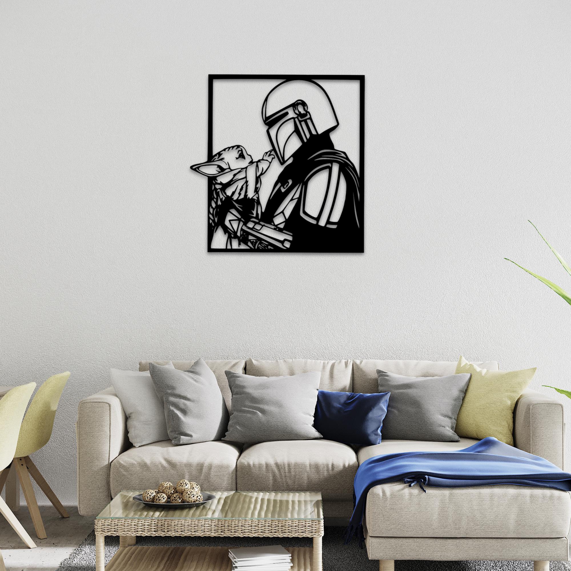 Mandolarian Grogu Svg Dxf Pdf Ai Files | Star Wars Laser Cut Files ...