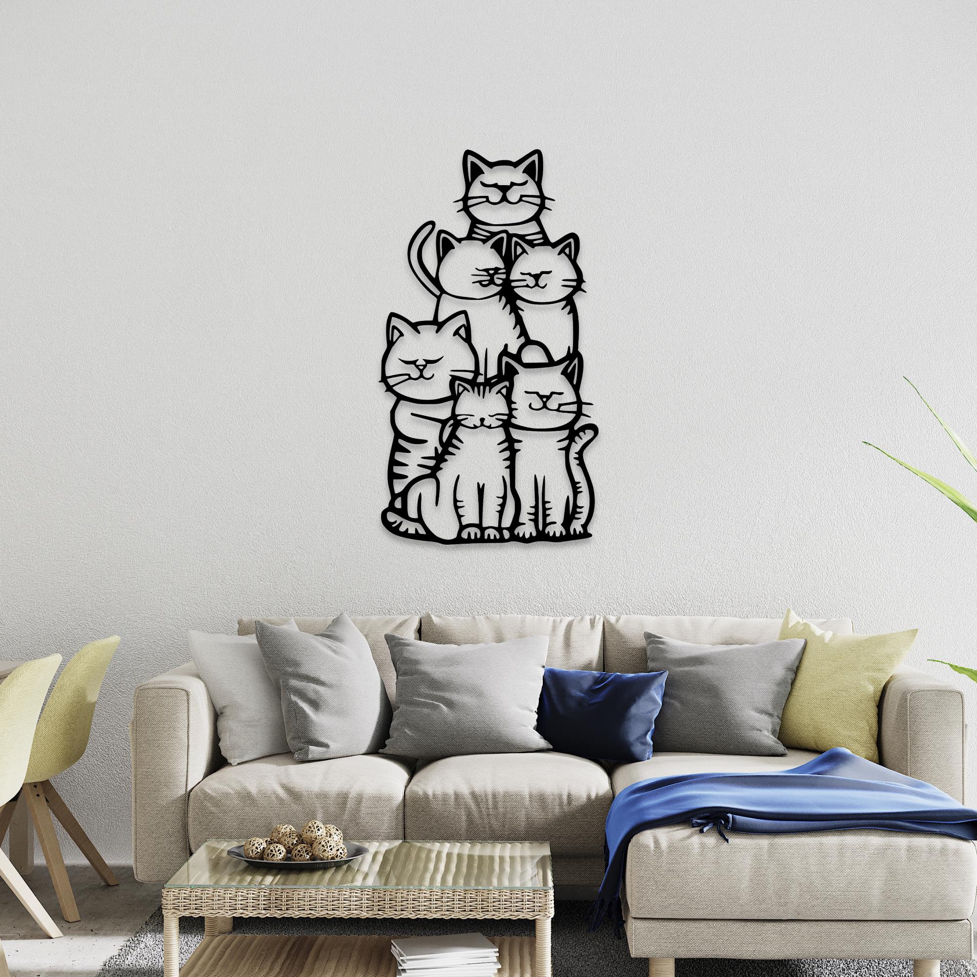 Cats Laser Cut File | Black Cat Wall Decor (digital Files) - Etsy
