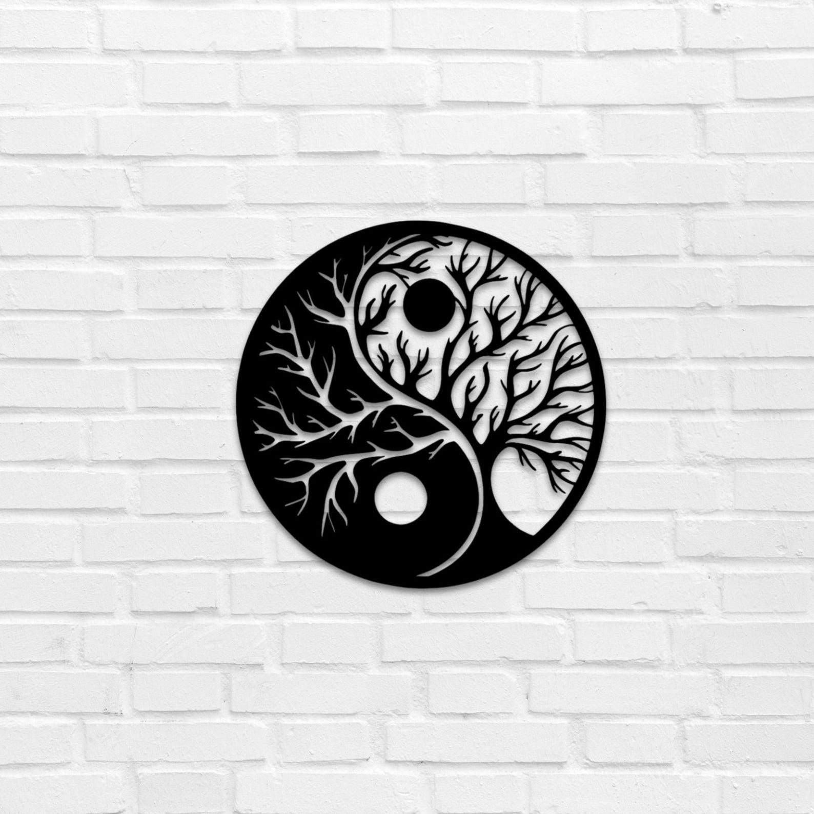 Yin Yang Tree of Life Laser Cut Files | CNC Router, Engraving (digital ...