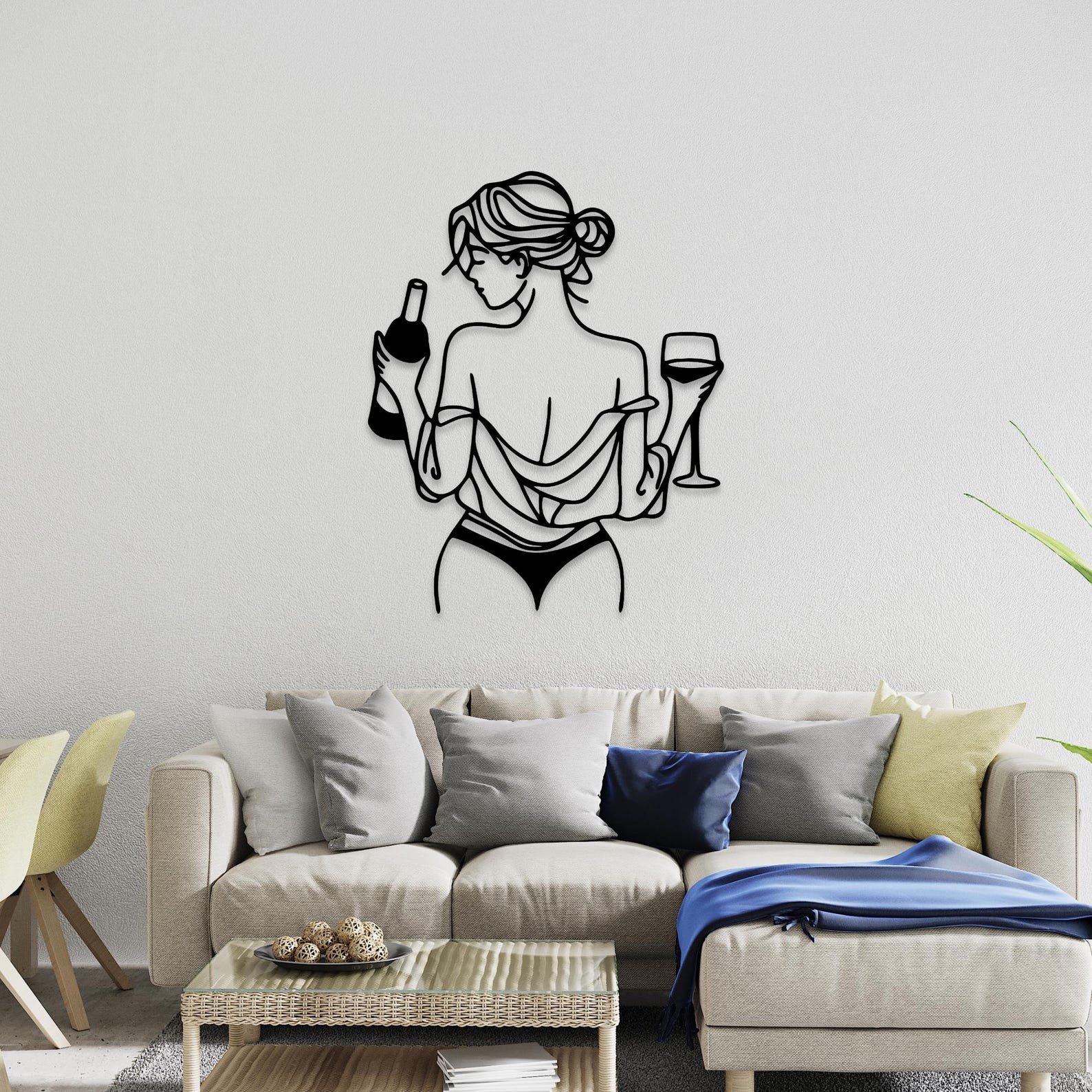 Women Body Line Art Laser Cut Svg Dxf Pdf Files | Wine Line Art File ...
