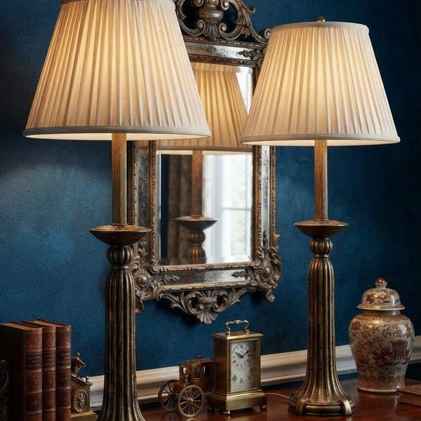 Bronze Vintage Table Lamp - Etsy