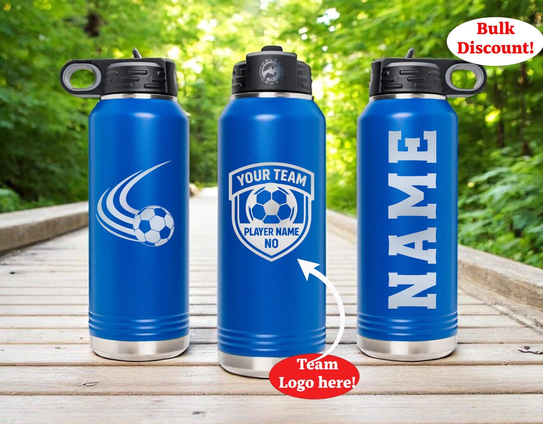 Personalized Sport Water Bottle, Custom Bulk Tumbler, Football Baseball ...