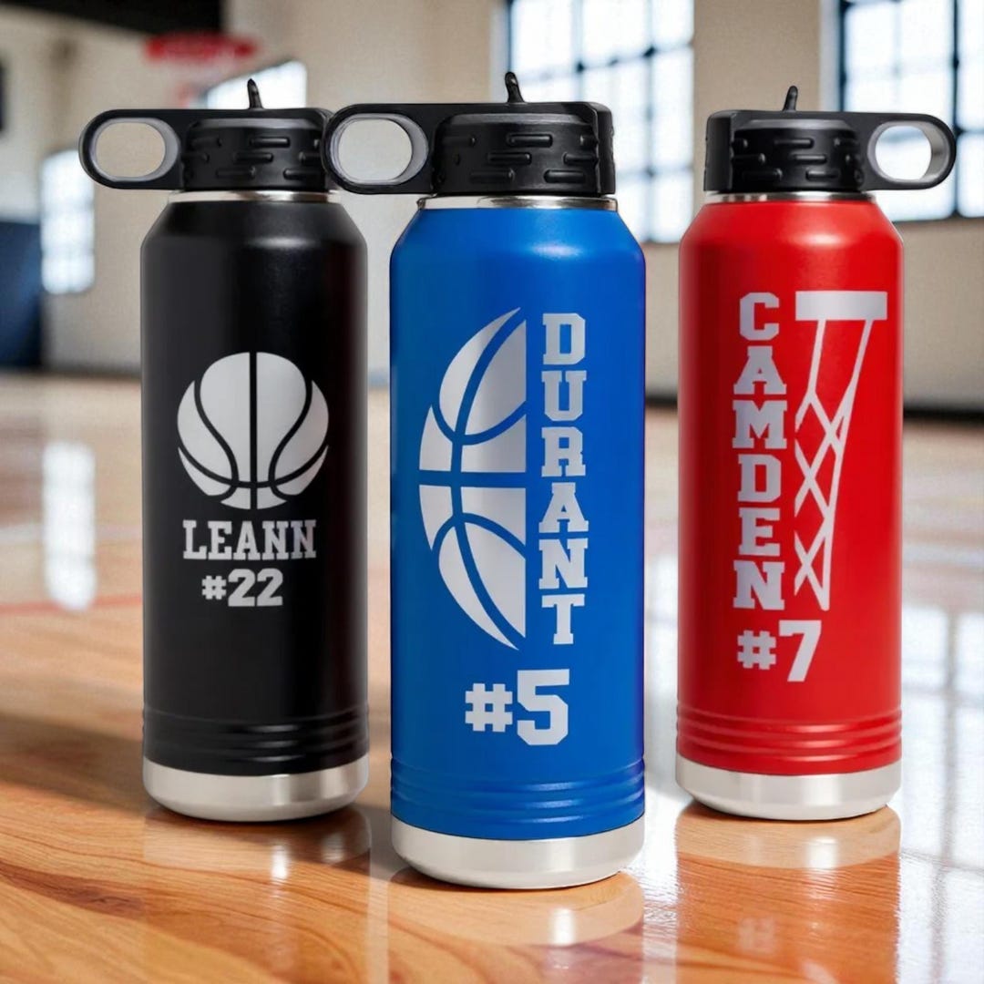 Personalized Sport Water Bottle, Custom Bulk Water Bottle, Basketball ...