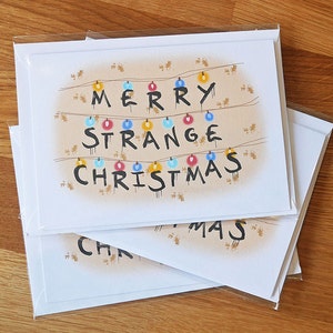 Stranger Things Christmas Card Blank - Etsy