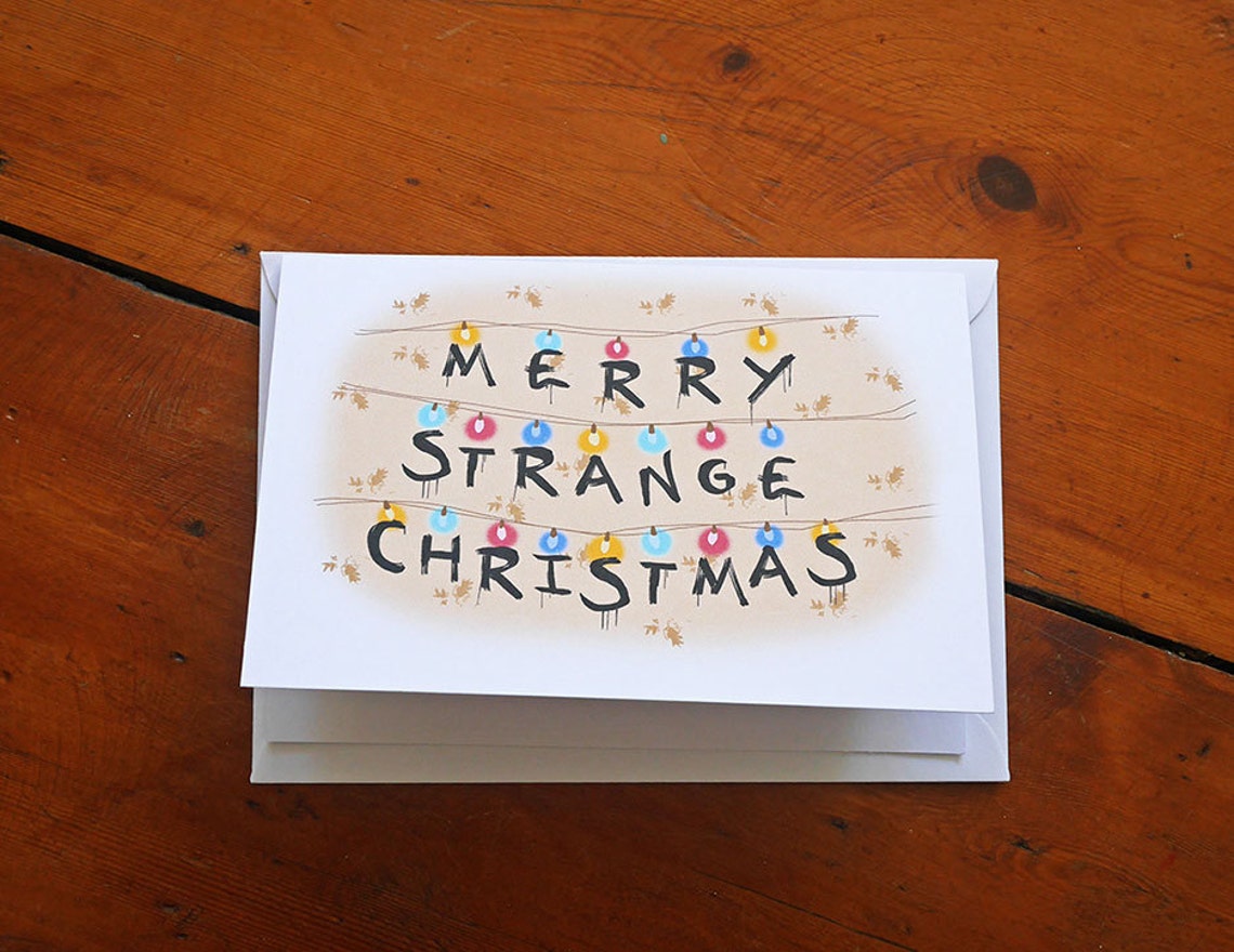 Stranger Things Christmas Card Blank - Etsy