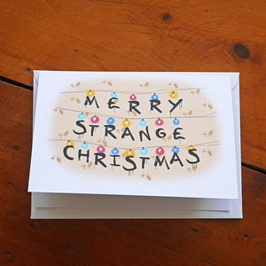 Stranger Things Christmas Card Blank - Etsy