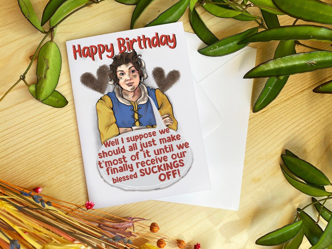 Happy Birthday Sucked off Mary From TV Show Ghosts Inspired Card Pat ...