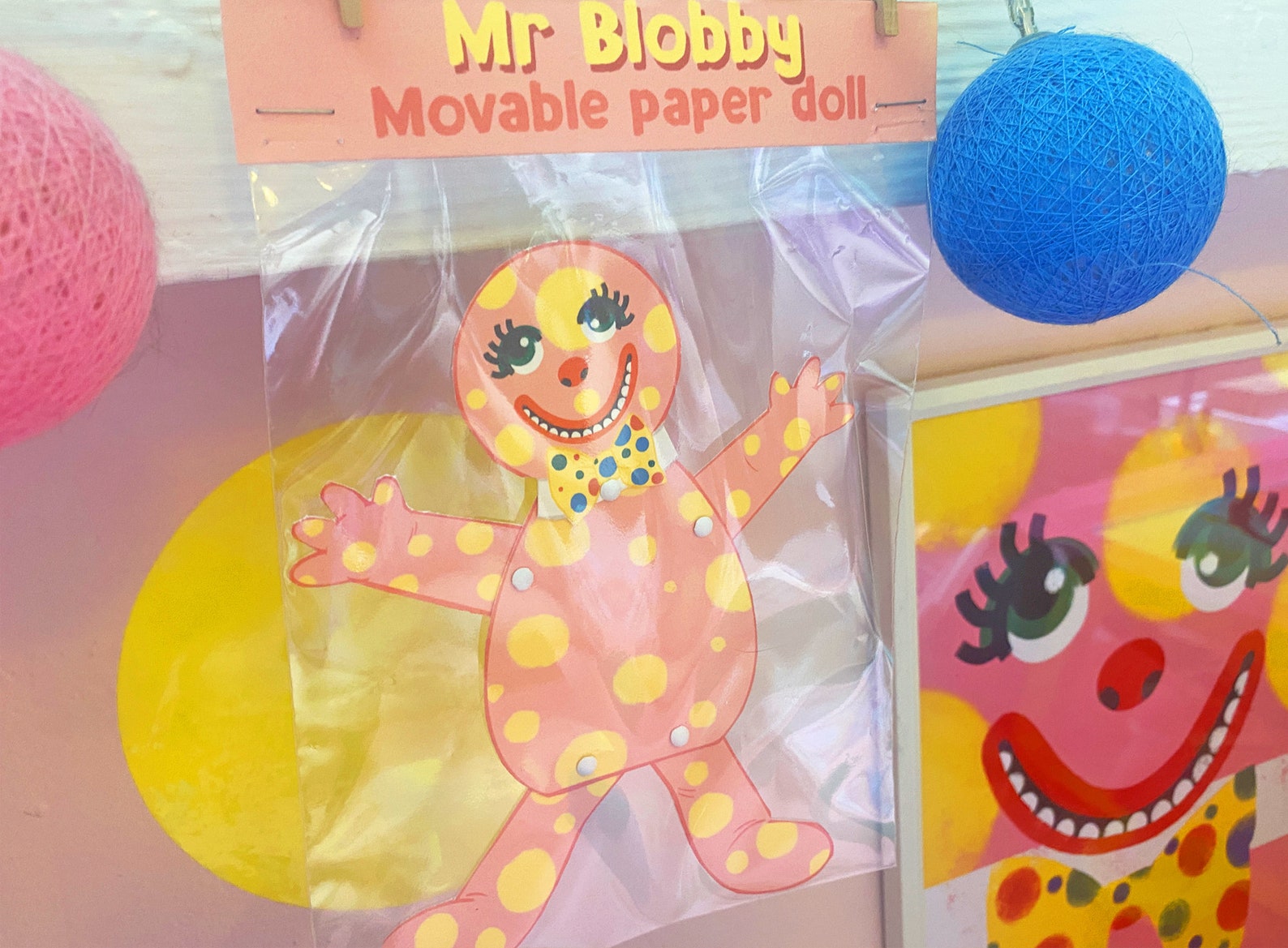 Mr Blobby 90's Inspired Movable Paper Doll - Horror, Craft, Collectible ...