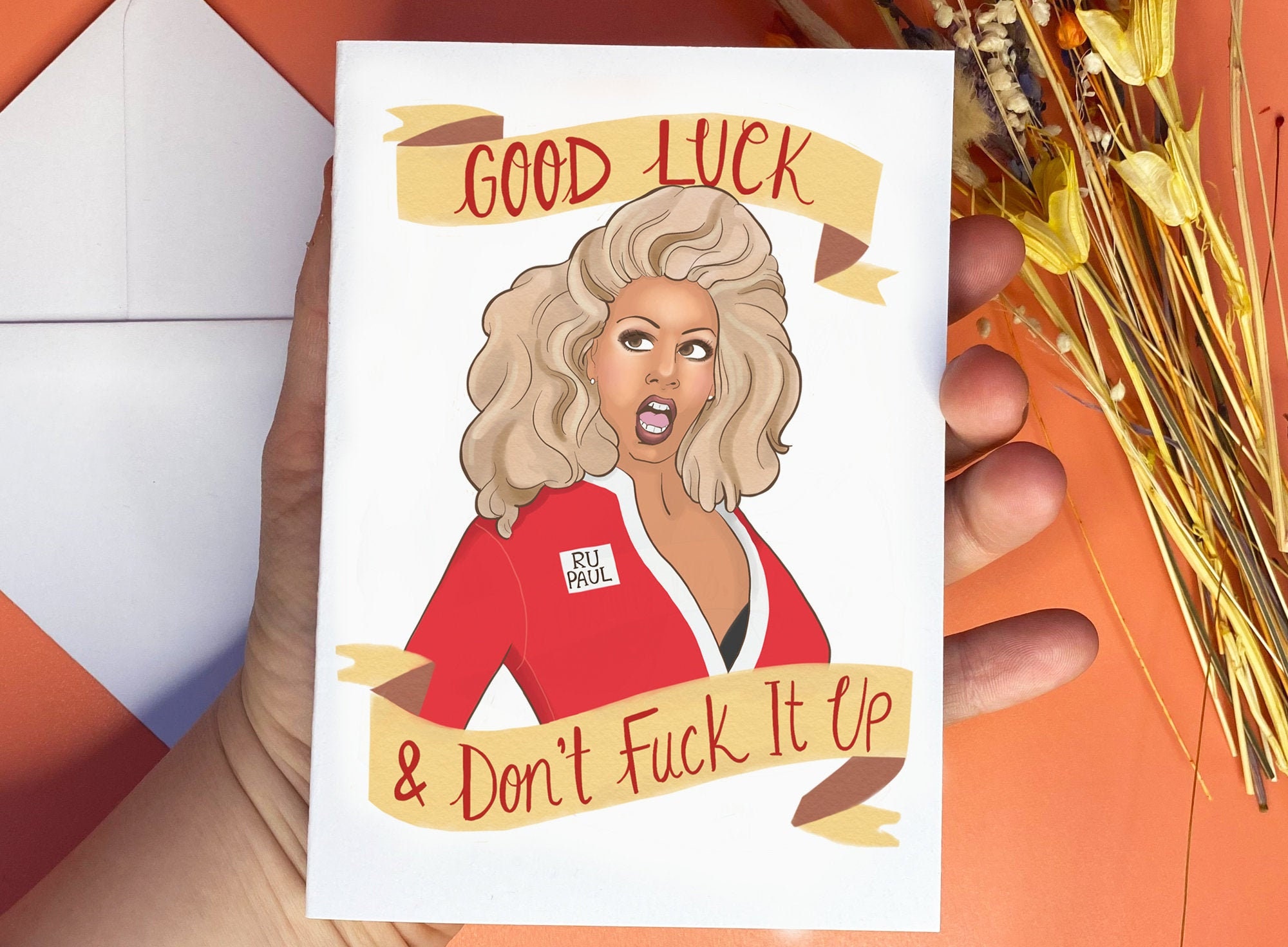 Ru Paul Drag Queen Inspired Good Luck Greetings Card - Etsy UK