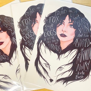 Hounds of Love Kate Bush Inspired A4 Print - FREE PRINT With Every ...
