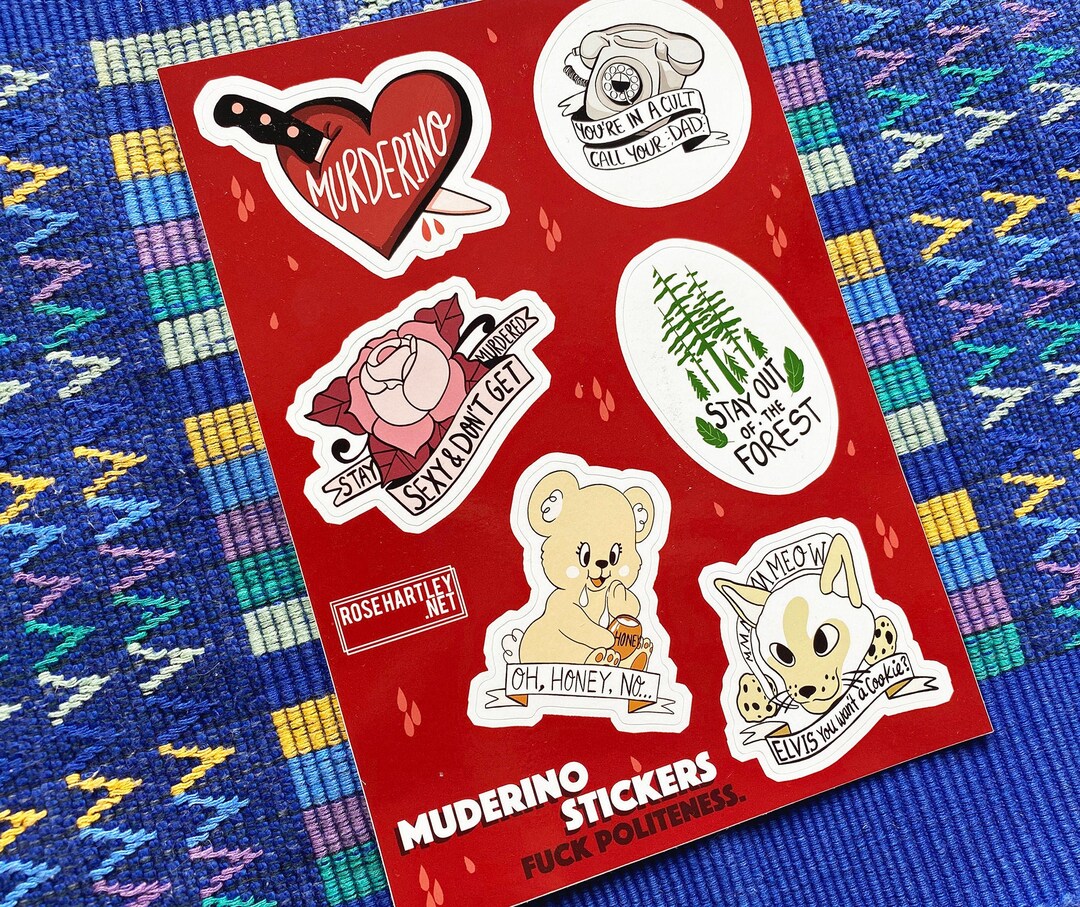 My Favourite Murder Inspired A5 Vinyl Sticker Sheet MFM, Elvis, SSDGM ...