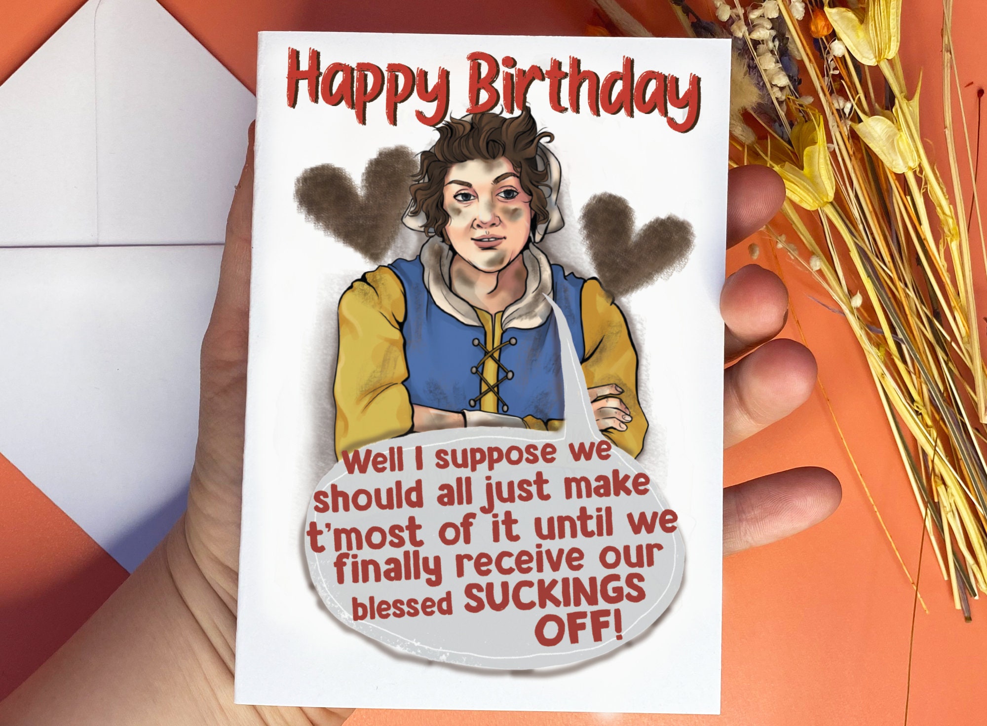Happy Birthday - Sucked off Mary From TV Show Ghosts Inspired Card ...