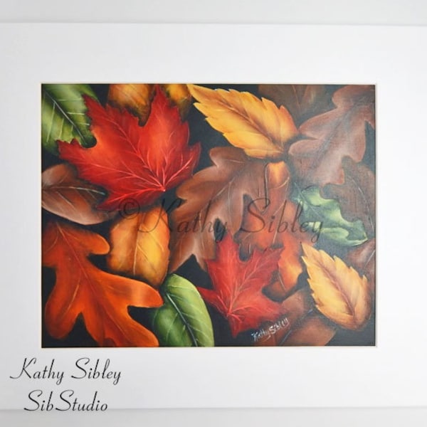 Autumn Leaf Painting - Etsy